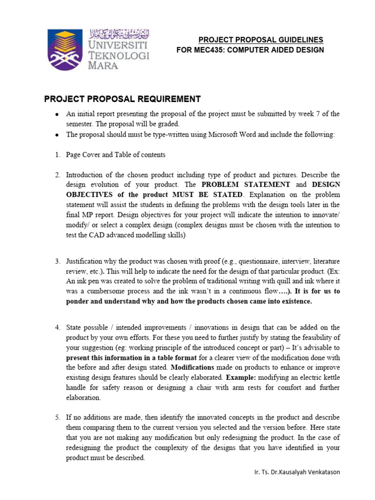 Project Proposal Guidelines Revised 04042021 | PDF | Design | Computer ...