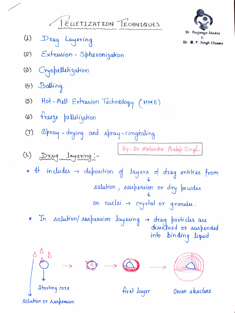 Pelletization Techniques | PDF