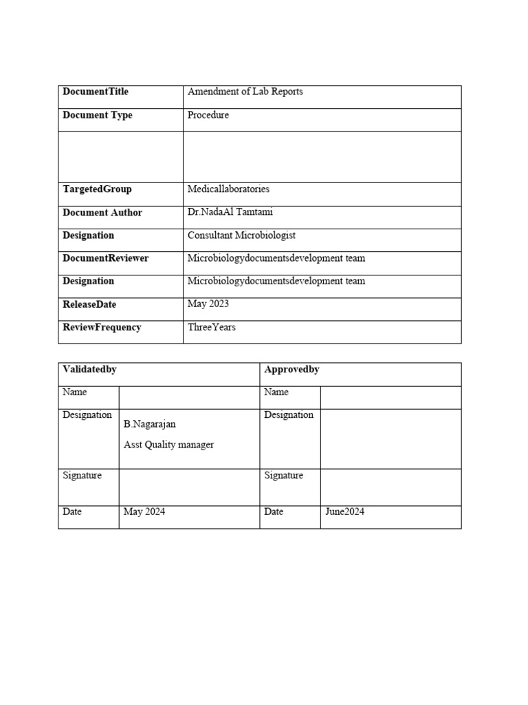 Amendment of Microbiology Reports | PDF | Medical Laboratory | Medical ...