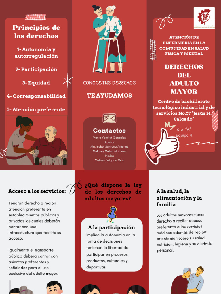 Tríptico de Los Derechos Del Adulto Mayor | PDF