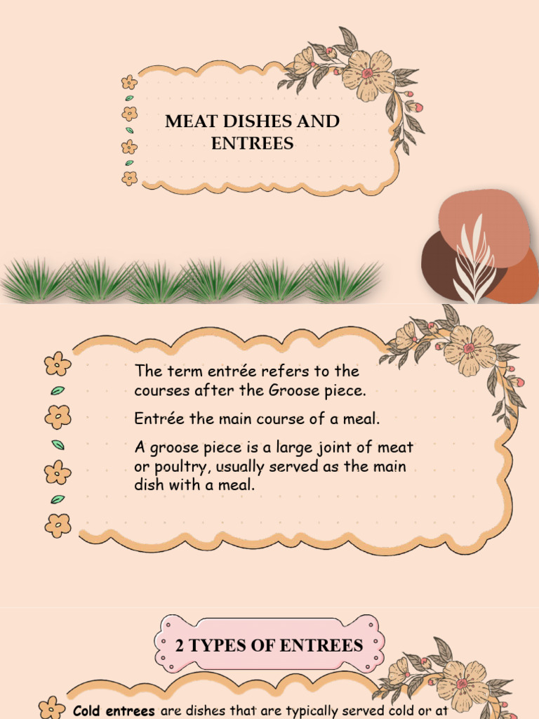 Meat and Entrees | PDF | Cooking, Food & Wine
