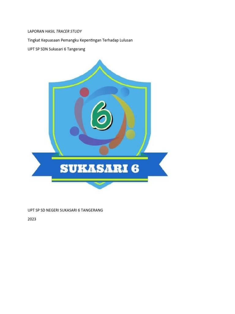 Laporan Hasil Tracer Study SD | PDF