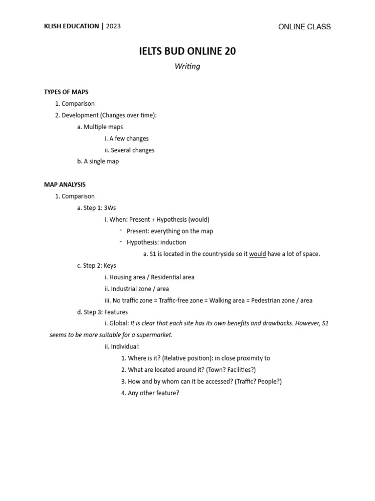 [Klish] IELTS BUD - Writing 1.7 (Notes) | PDF | Transport