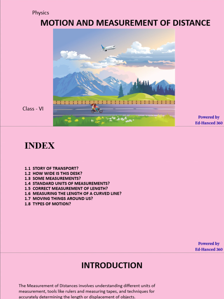 Class-6 - 01 - MOTION AND MEASUREMENT OF DISTANCE - Phy | PDF ...