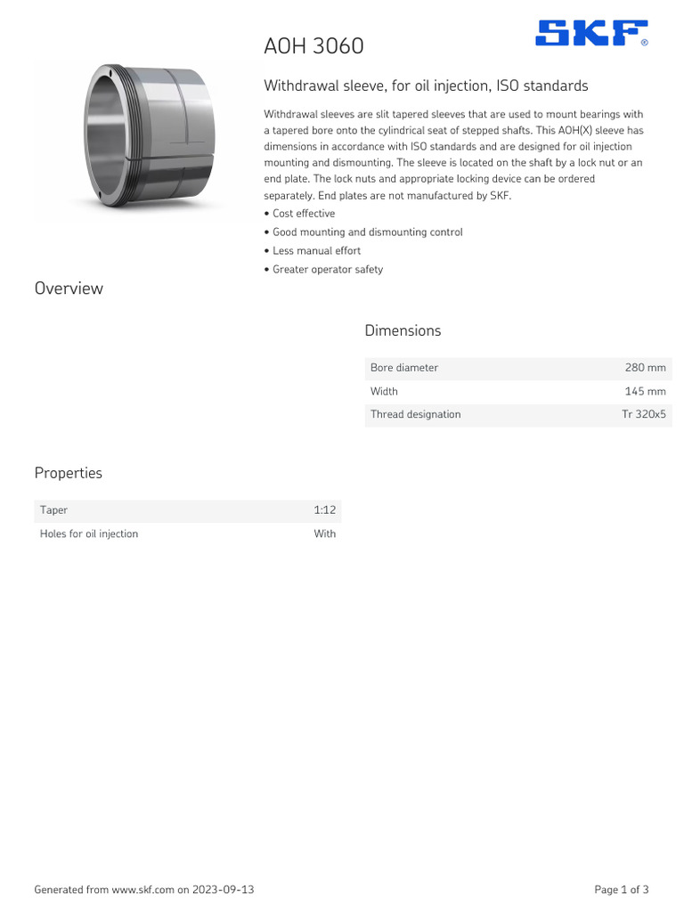 SKF AOH 3060 Specification | PDF | License | Application Software