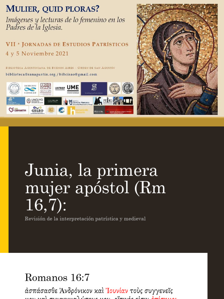 Junia La Primer Mujer Apostol RM 16 7 U | PDF | Origen | Cristianismo ...