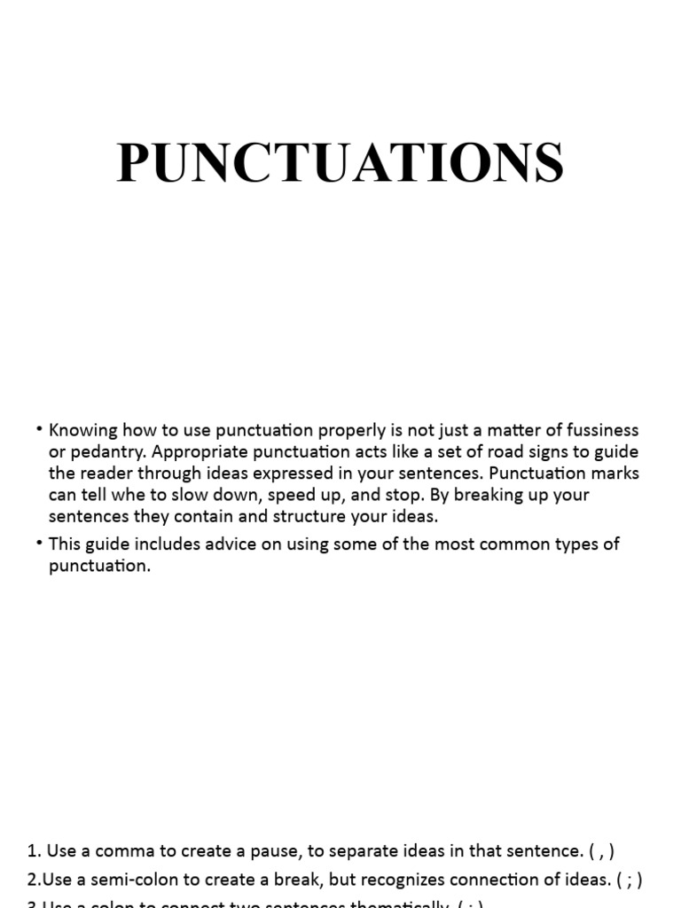 PUNCTUATIONS | PDF
