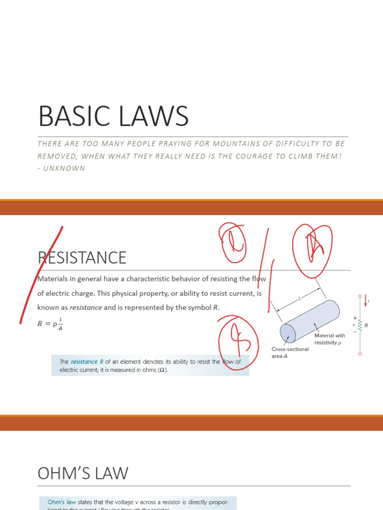 Basic Laws of Electric Circuits | PDF | Science & Mathematics ...