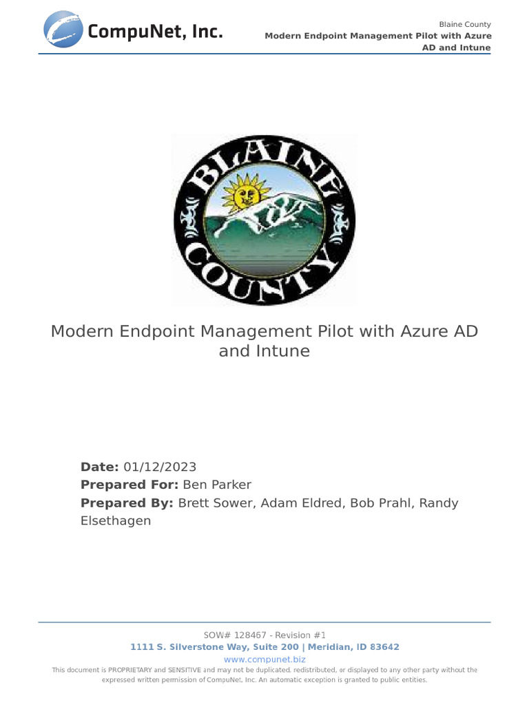 Azure AD & Intune Endpoint Management Pilot | PDF | Microsoft Azure | Microsoft Windows