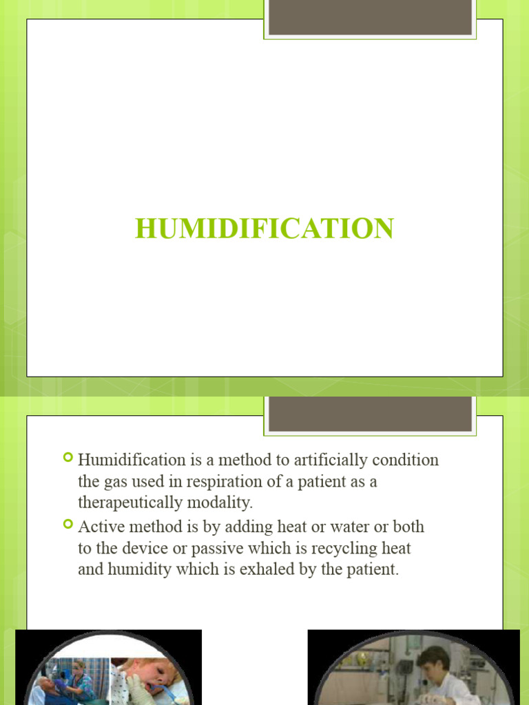 Humidification and Nebulization Techniques | PDF | Humidity ...