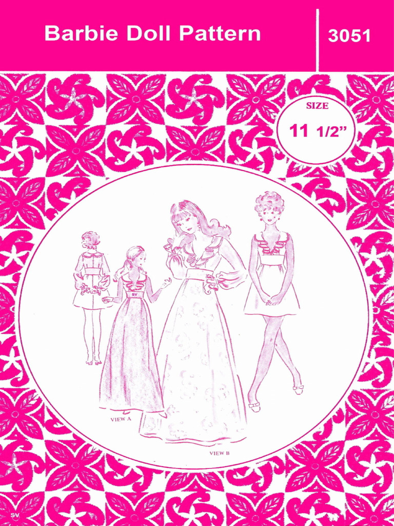 Barbie Pattern PDF Letter 3051 | PDF
