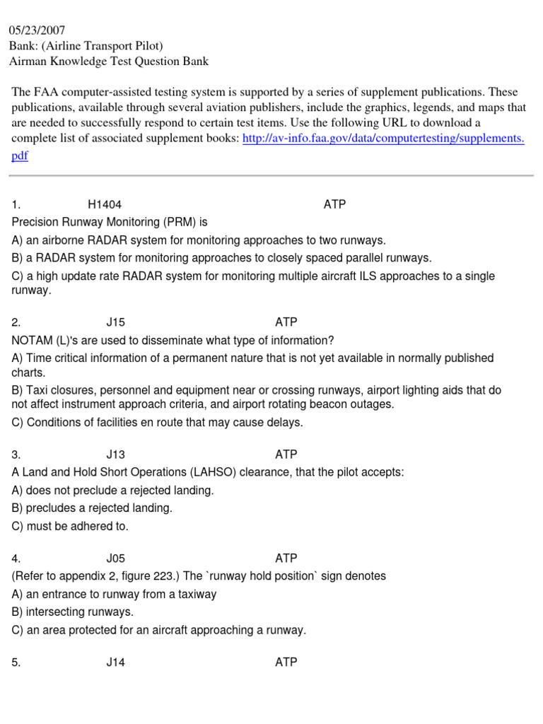 Atpl Questions | PDF | Instrument Flight Rules | Visual Flight Rules