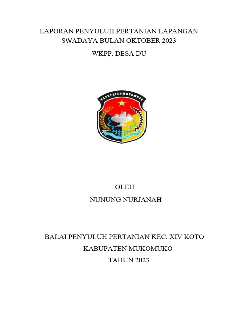 Kaver Laporan Penyuluh Pertanian Lapangan Swadaya | PDF | Sains & Matematika