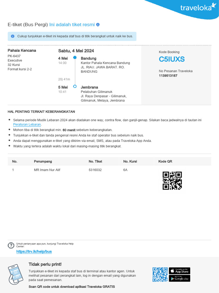 BUS AWAY E-Ticket | PDF