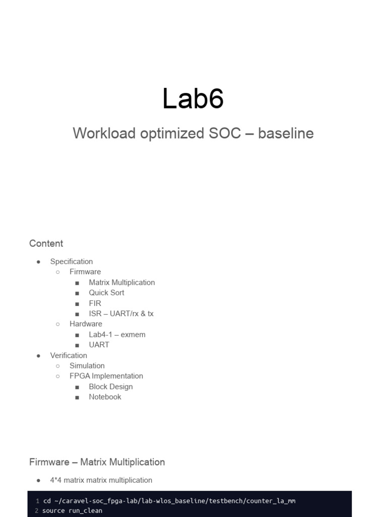 Lab6 Wlos Baseline - Workbook | PDF | Field Programmable Gate Array ...