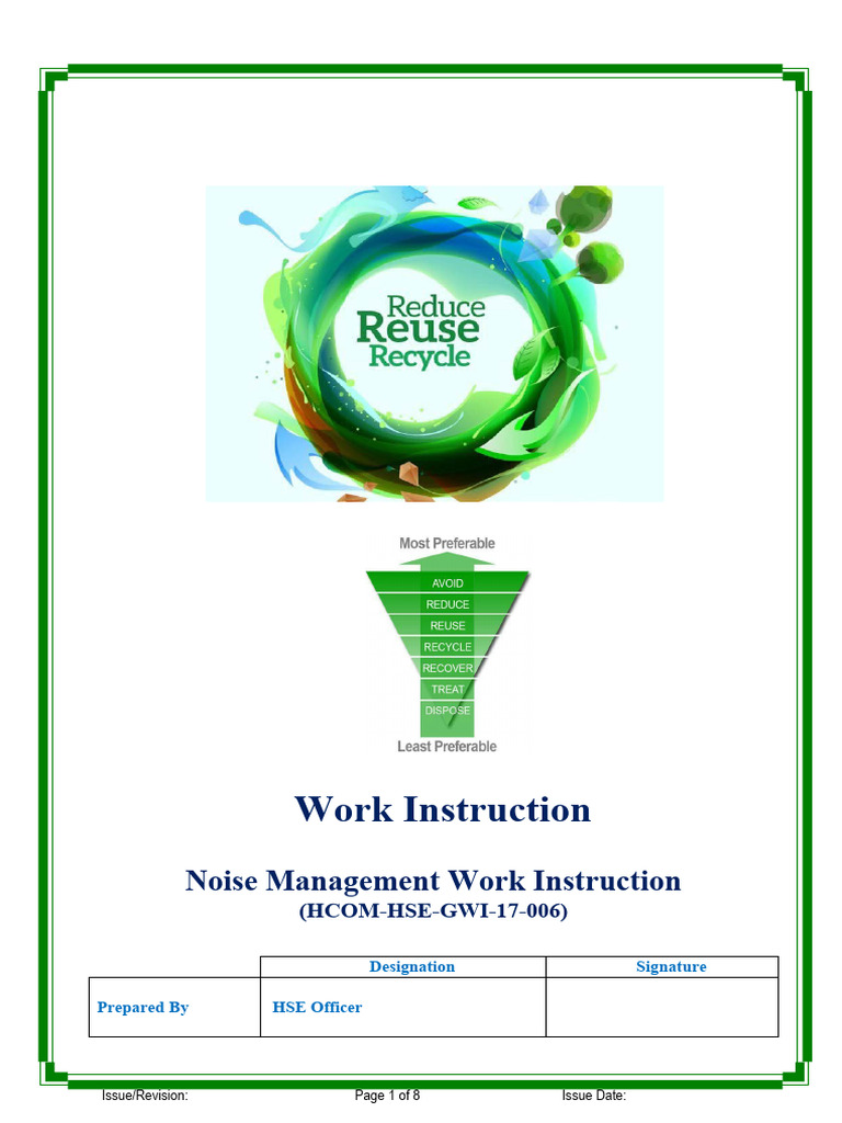 HSE Noise Management Guidelines | PDF | Noise | Decibel