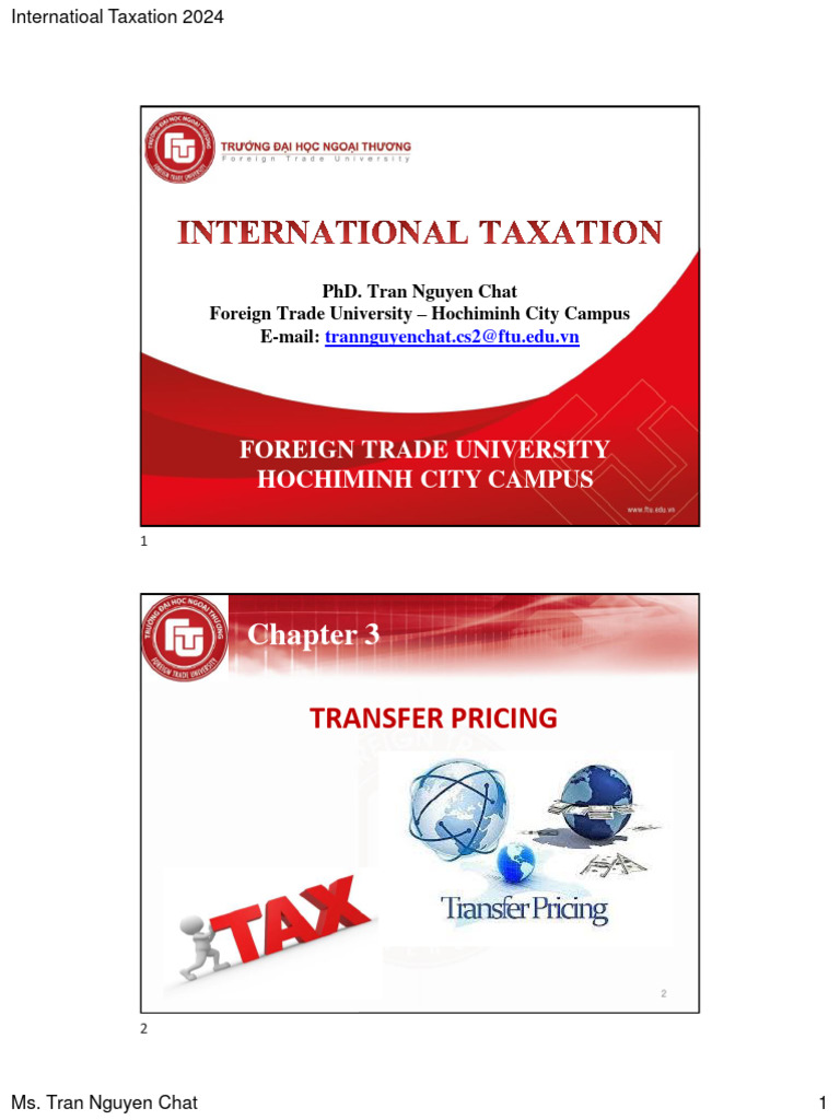 Taxation - C3 Transfer Pricing - Preclass | PDF | Taxes | International ...