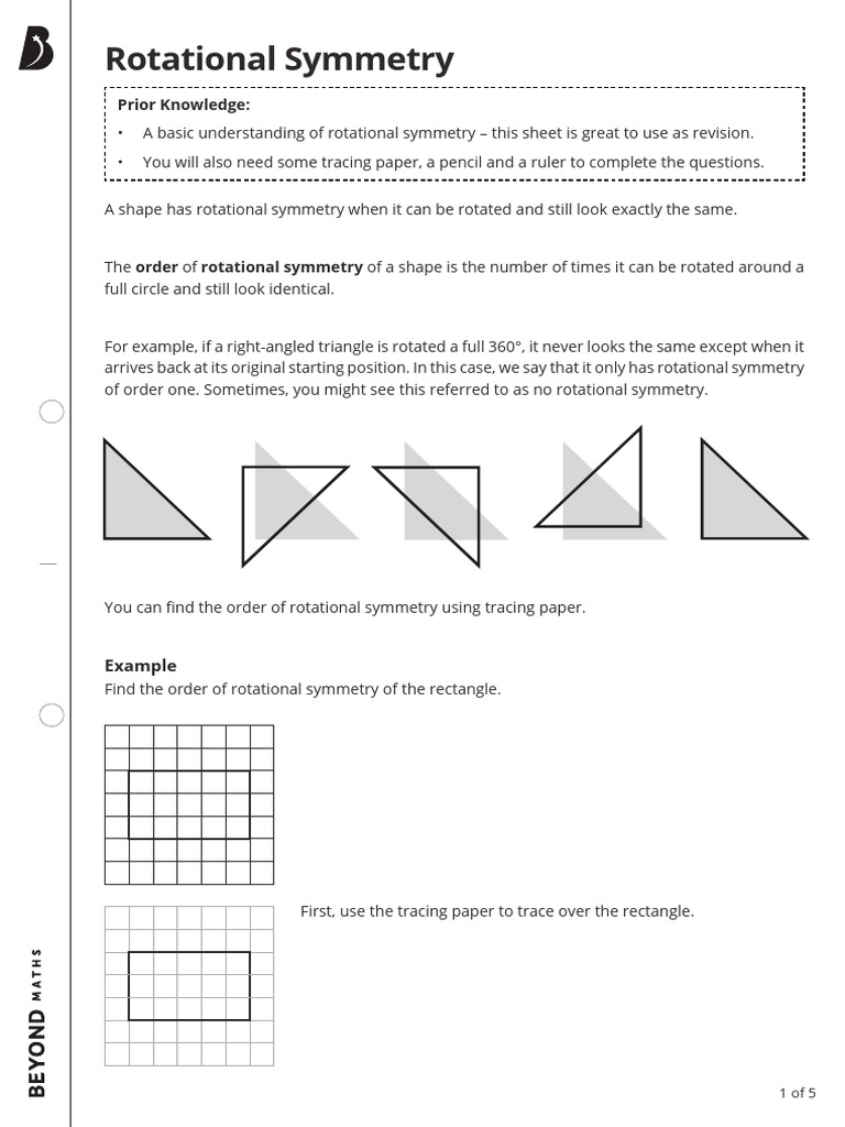 Rotational Symmetry | PDF | Shape | Rectangle
