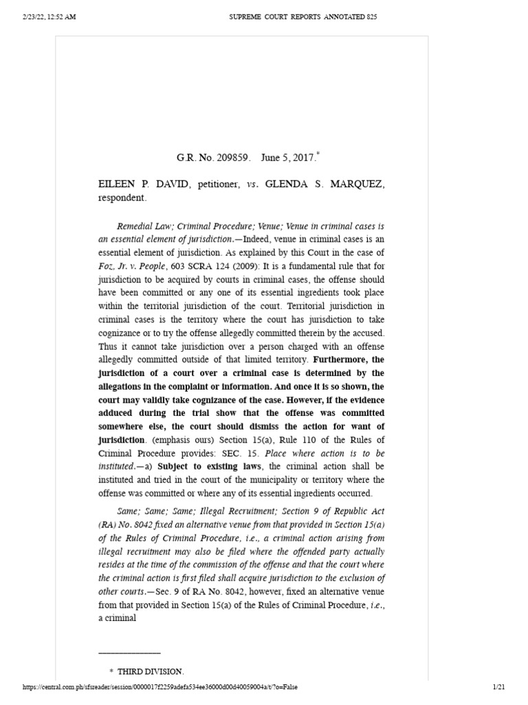 David v. Marquez | PDF | Appeal | Acquittal