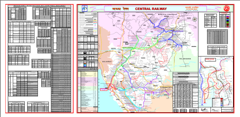 Central Railway Map | PDF | Rail Transport