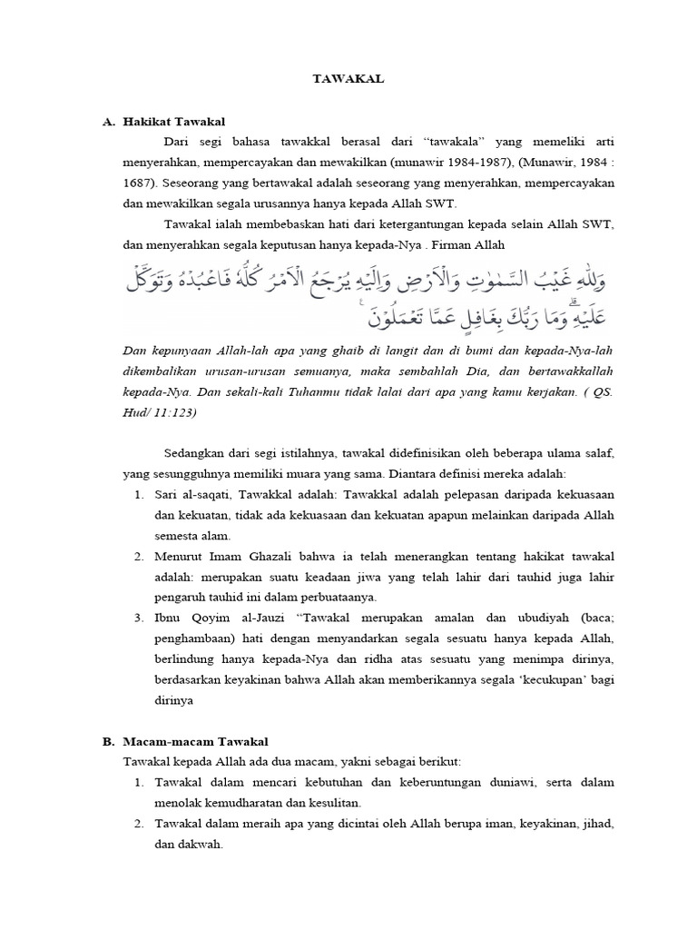 TAWAKAL | PDF