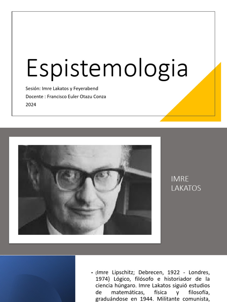 Lakatos | PDF | Método científico | Epistemología