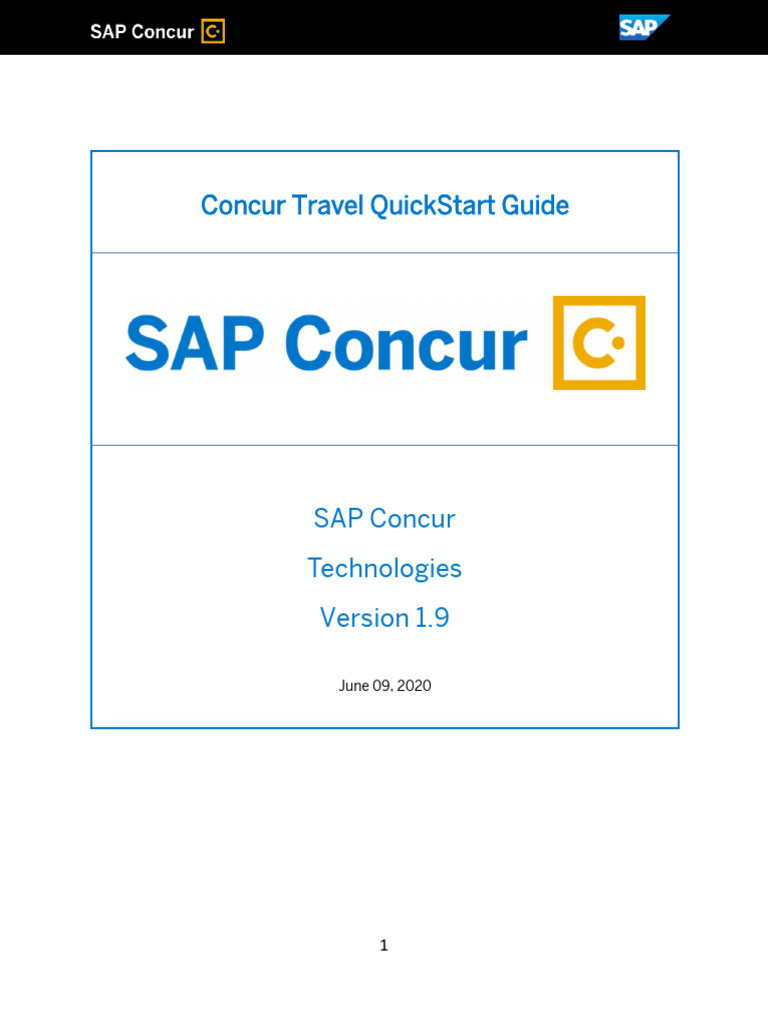 Concur Travel QuickStart Guide v1.9 | PDF | Frequent Flyer Program | Airlines