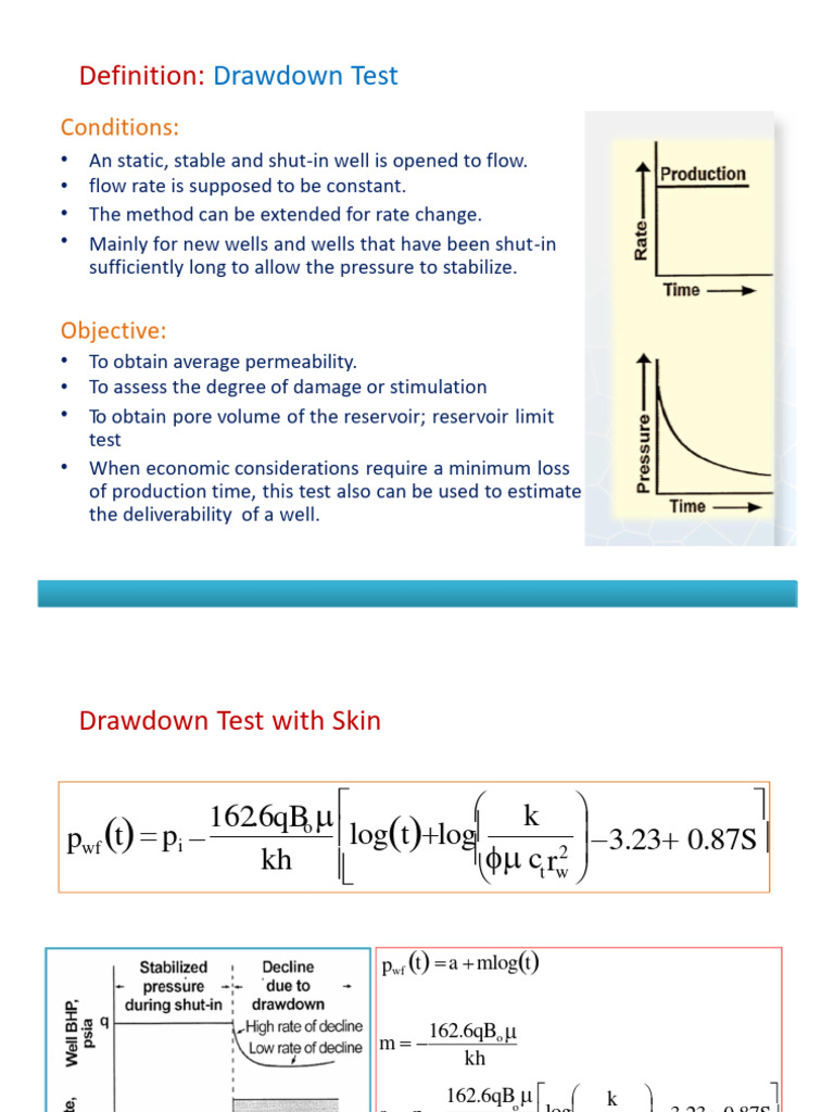 Drawdown Test | PDF | Permeability (Earth Sciences) | Petroleum Reservoir