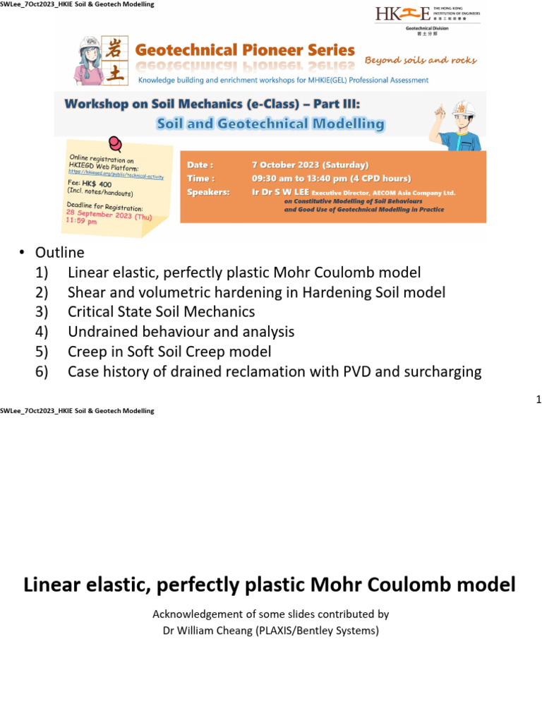 SWLee - 7oct2023 - HKIE Soil & Geotech Modelling | Download Free PDF ...