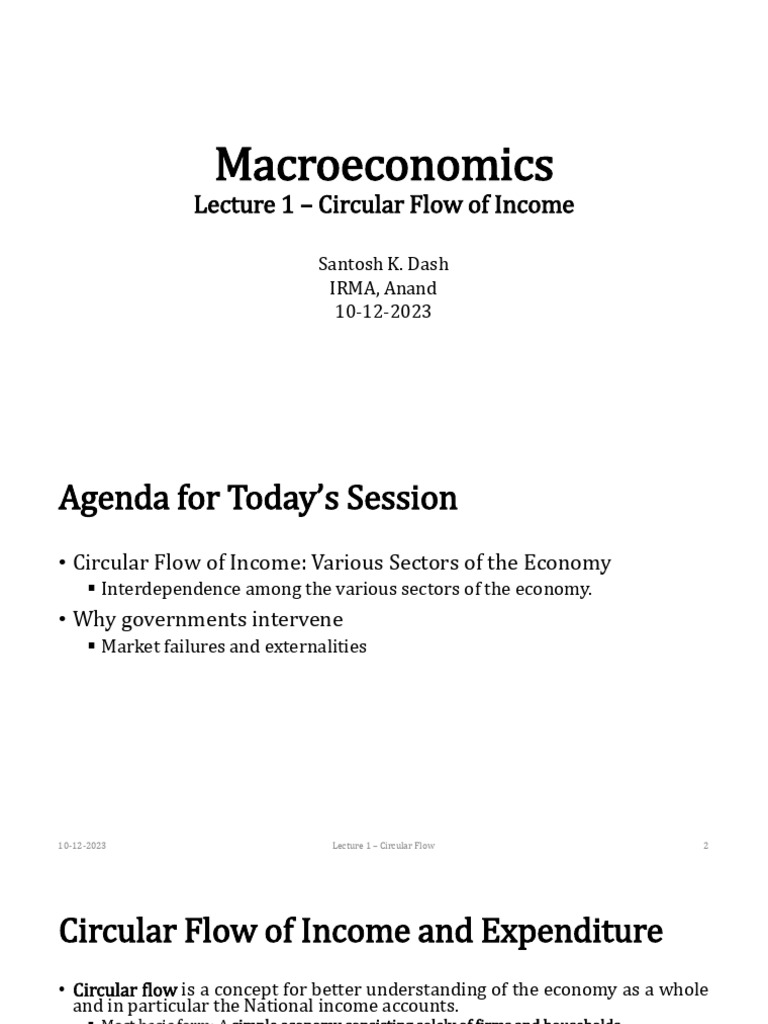 Circular Flow of Income in Macroeconomics | PDF | Market Failure | Taxes