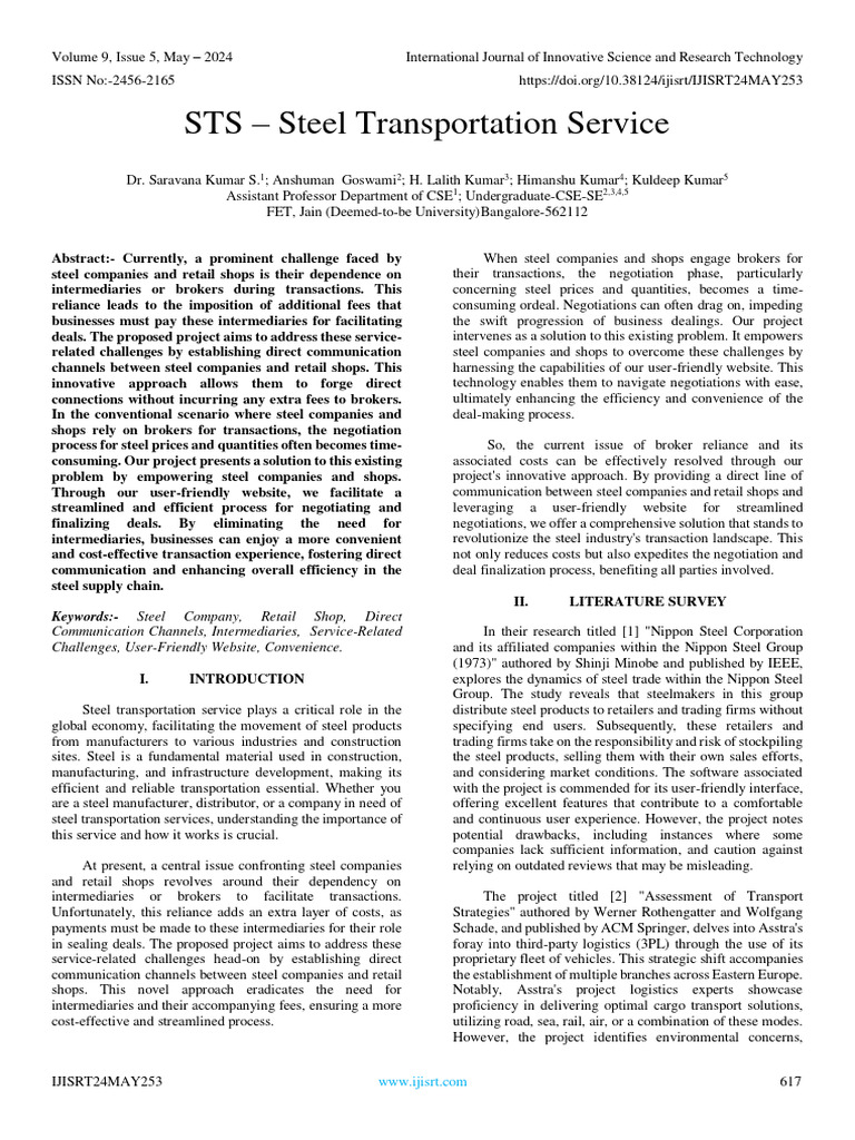 STS - Steel Transportation Service | PDF | Usability | Retail