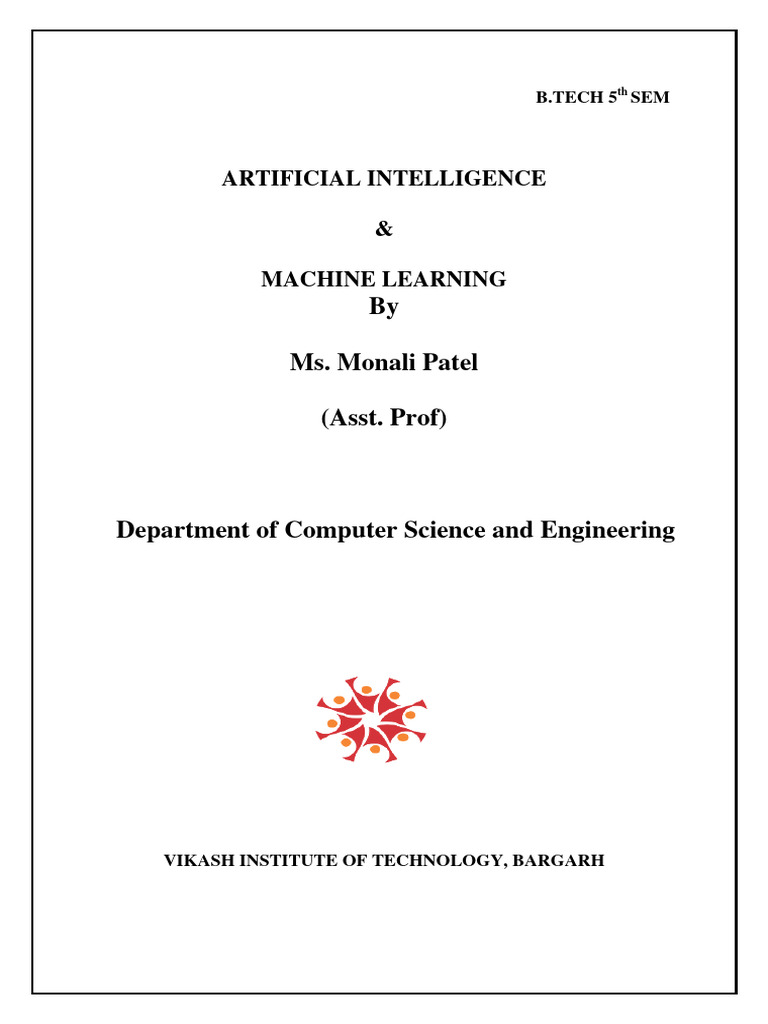 Artificial Inteligence and Machine Learning | Download Free PDF | Deep Learning | Bayesian Network