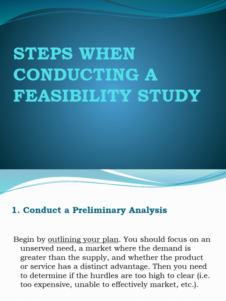 3 Steps When Conducting A Feasibility Study | PDF | Feasibility Study ...