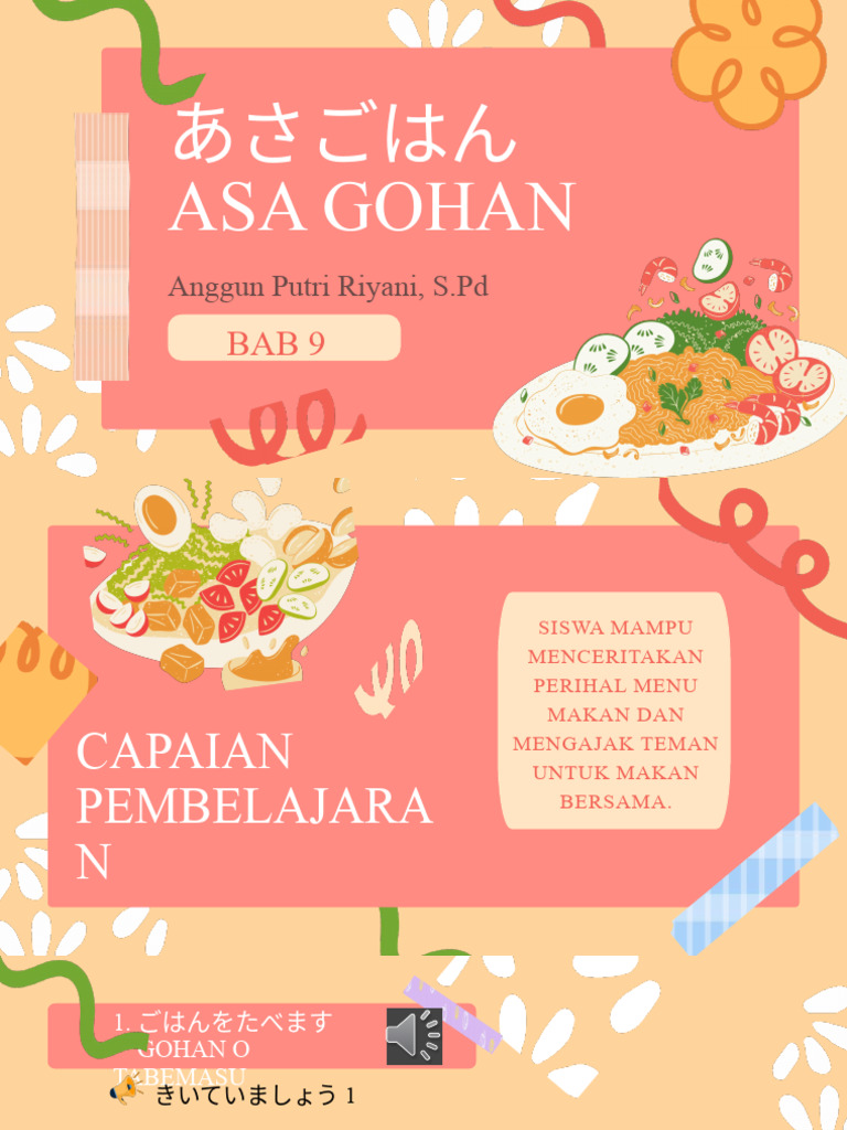 Bab 9 あさごはん Asa gohan | PDF