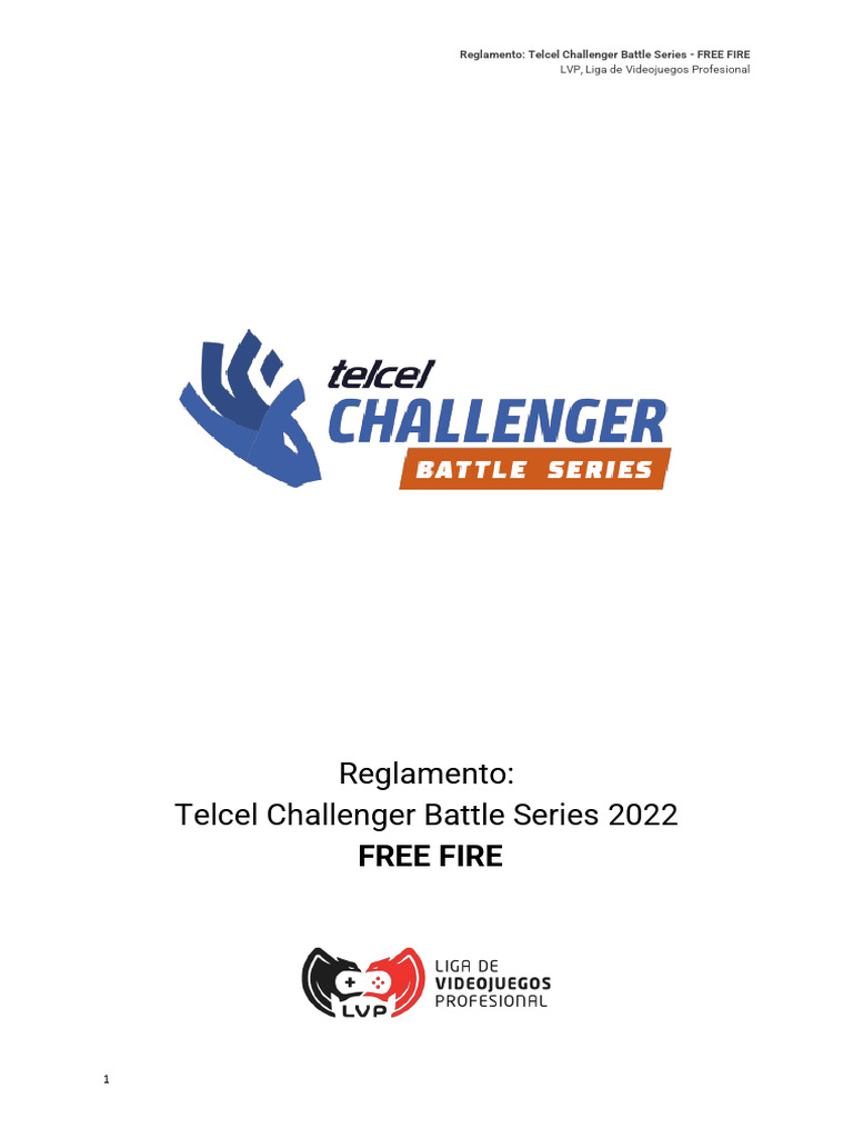 Reglamento Telcel Challenger Battle Series 2022-Free Fire Duos | PDF ...