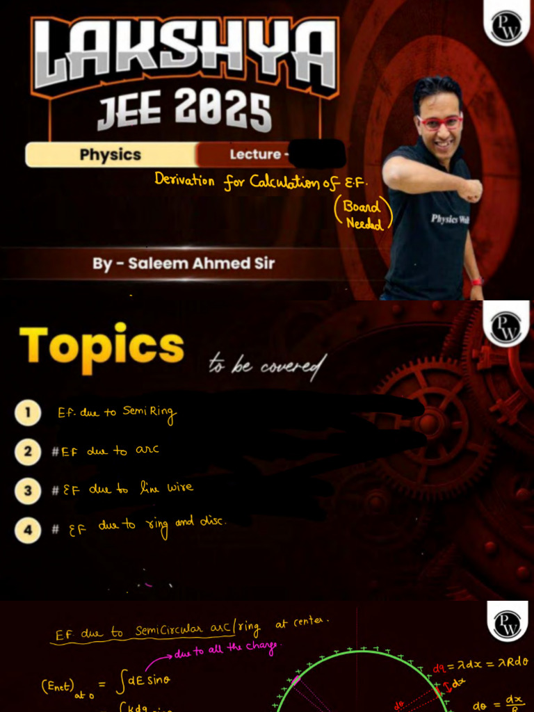 Derivation of Calculation of E.F (Board Needed) | PDF