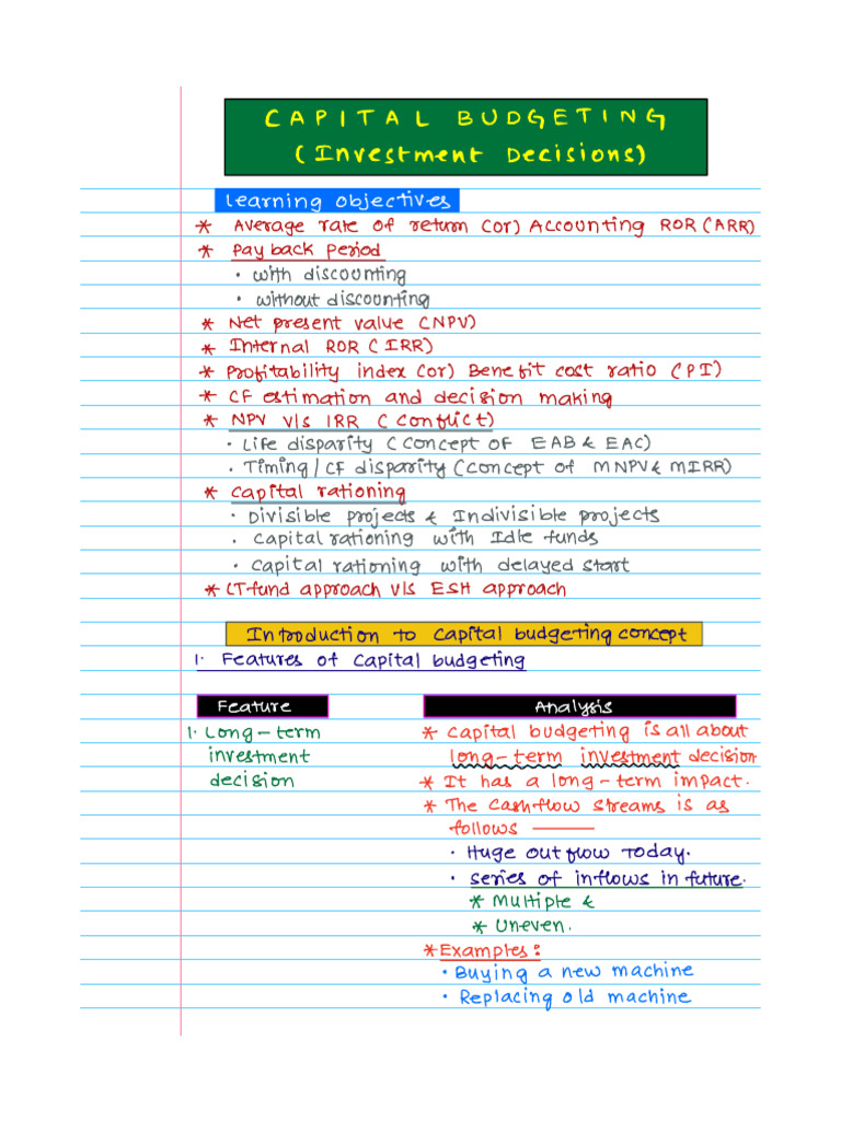 Capital Budgeting - Risk and Uncertainty | PDF | Net Present Value ...