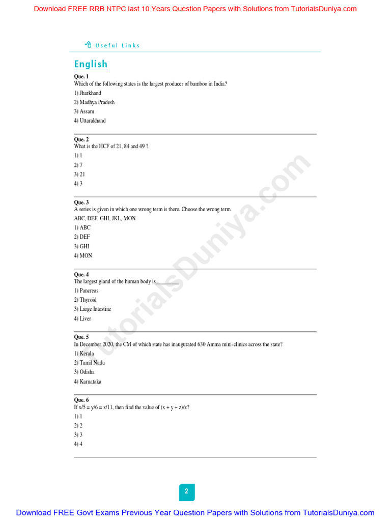 RRB NTPC CBT 1 Question Paper 23 Dec 2020 | PDF | Moon