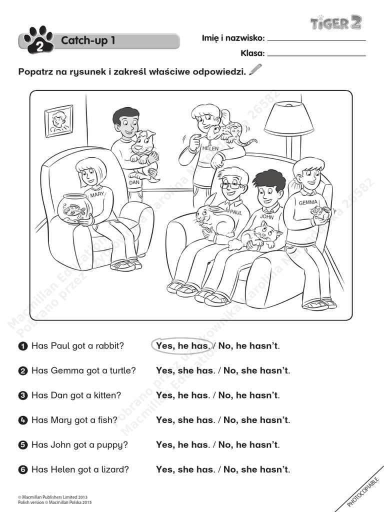 Tiger 2 TRF Unit 2 Catch-Up 1 | PDF