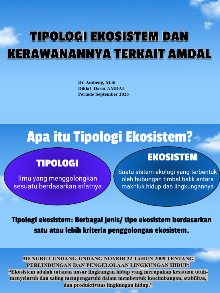 Amb - Tipologi Ekosistem Dan Kerawanannya | PDF