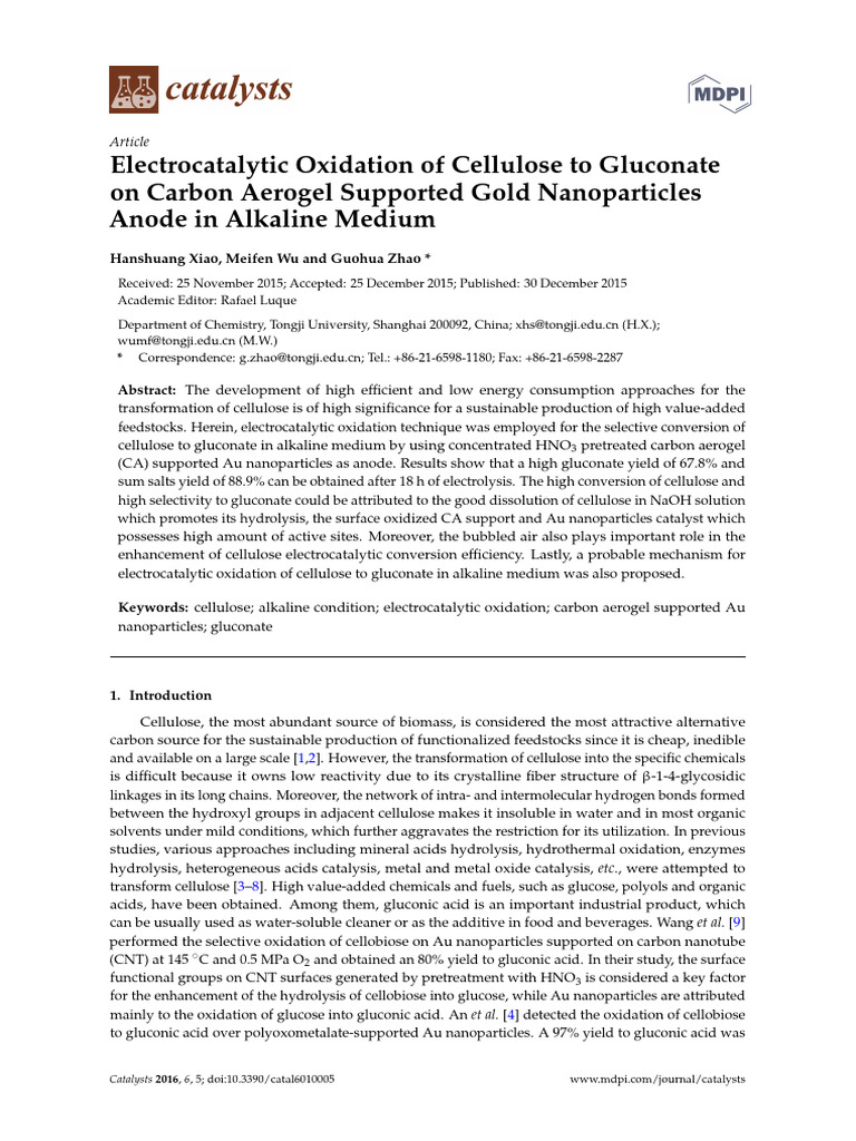 Gold Catalysts-06-00005-V2 | PDF | Catalysis | X Ray Photoelectron ...