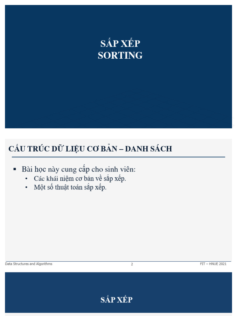 Lecture06 - Sorting - Co Hong | PDF