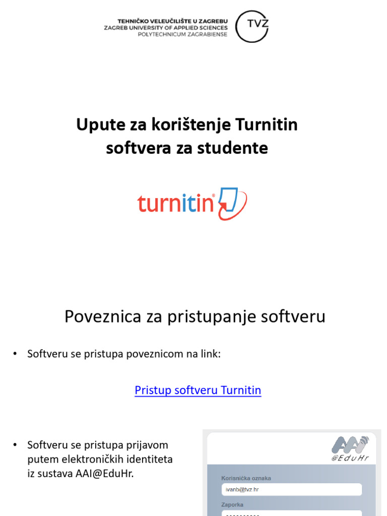Turnitin - Uputa Za studente@TVZ | PDF