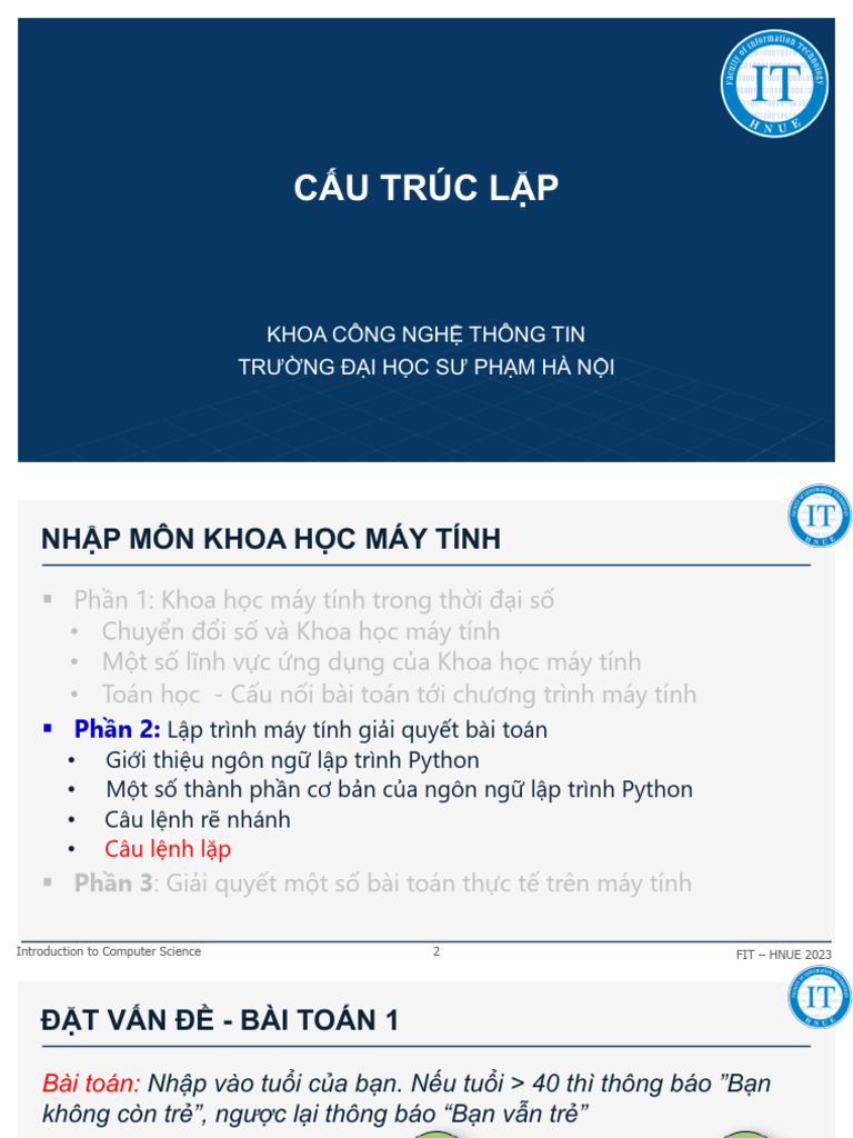 Lecture05 - Cau Lenh Lap | PDF