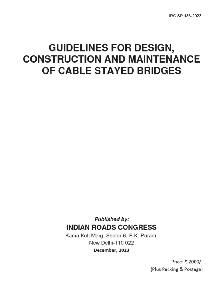 IRC-136 Compelte Guidelines | PDF | Beam (Structure) | Bridge