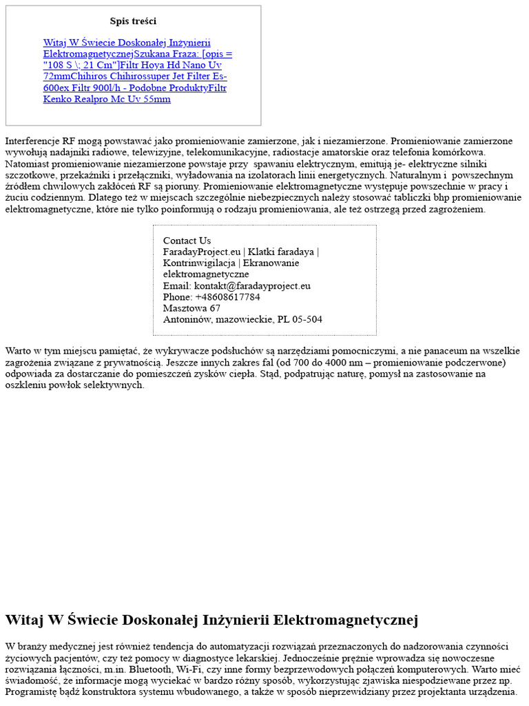Bezpieczeństwo Emisyjne Urządzeń Elektronicznych 196224 | PDF