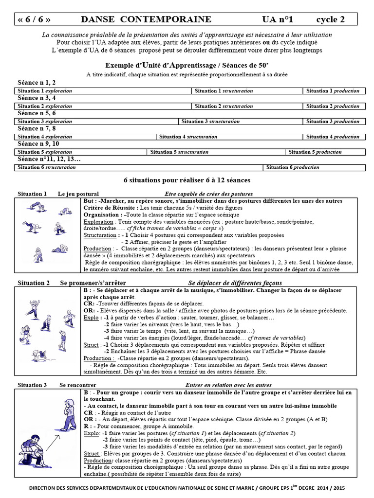 Séquence de danse pour le cycle 2 | PDF