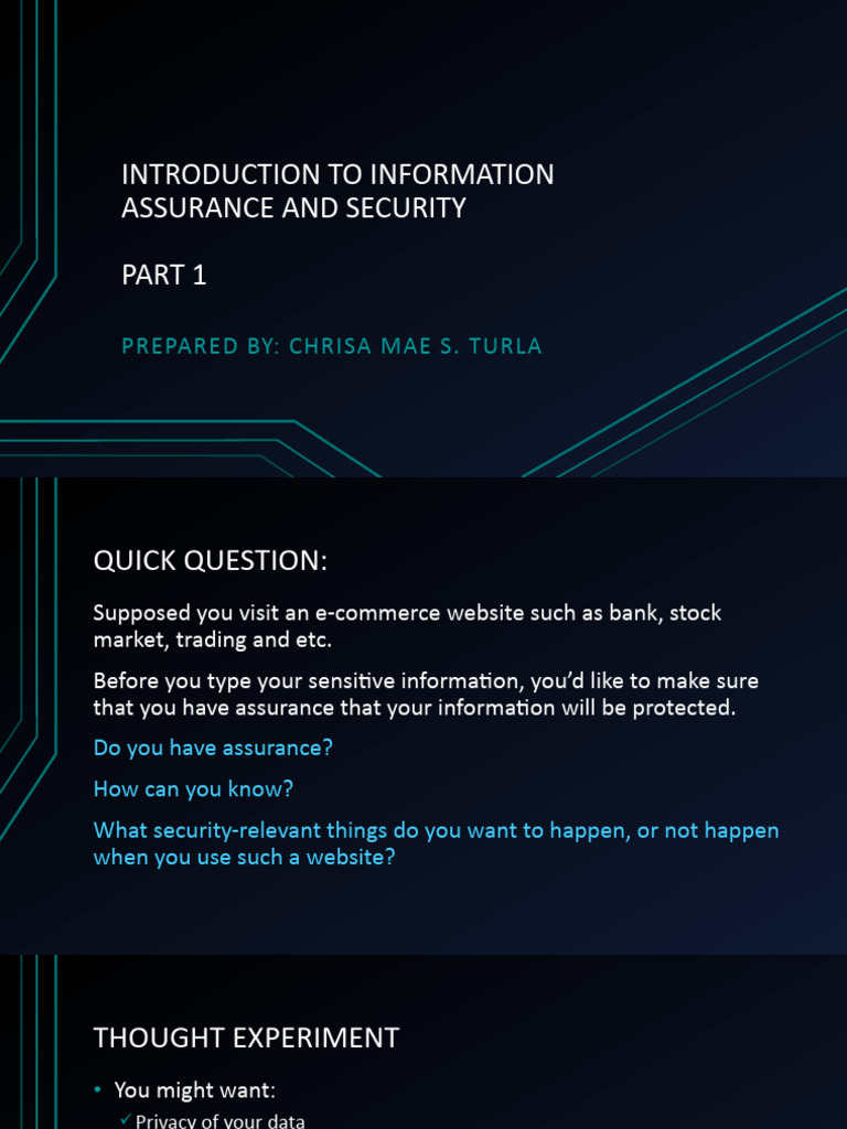 Part 1 | PDF | Information Security | Computer Security