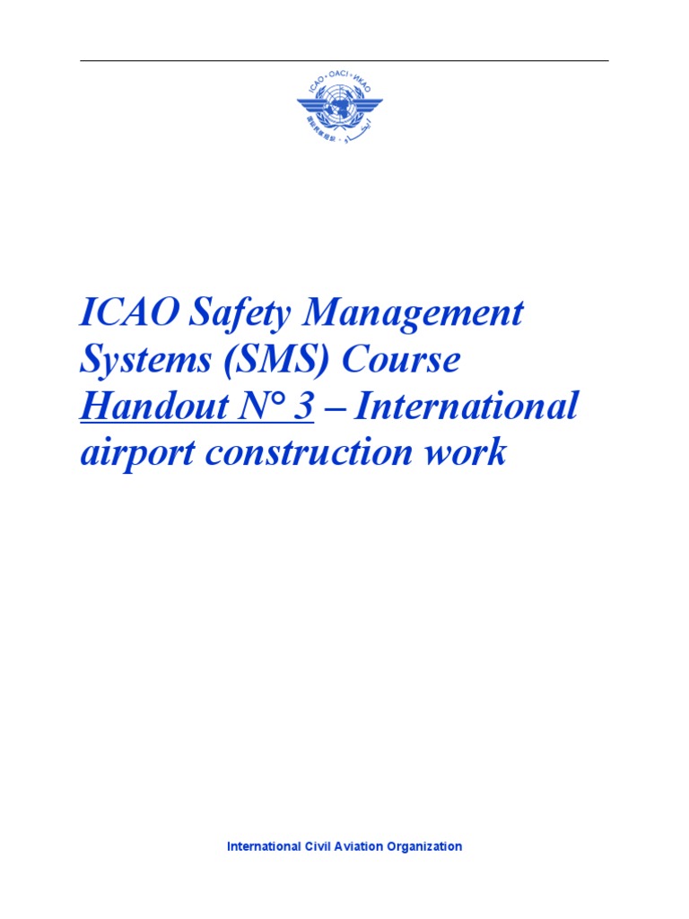 Icao Sms Handout 03 - (r13) 09 (E) | PDF | Runway | Transport Safety