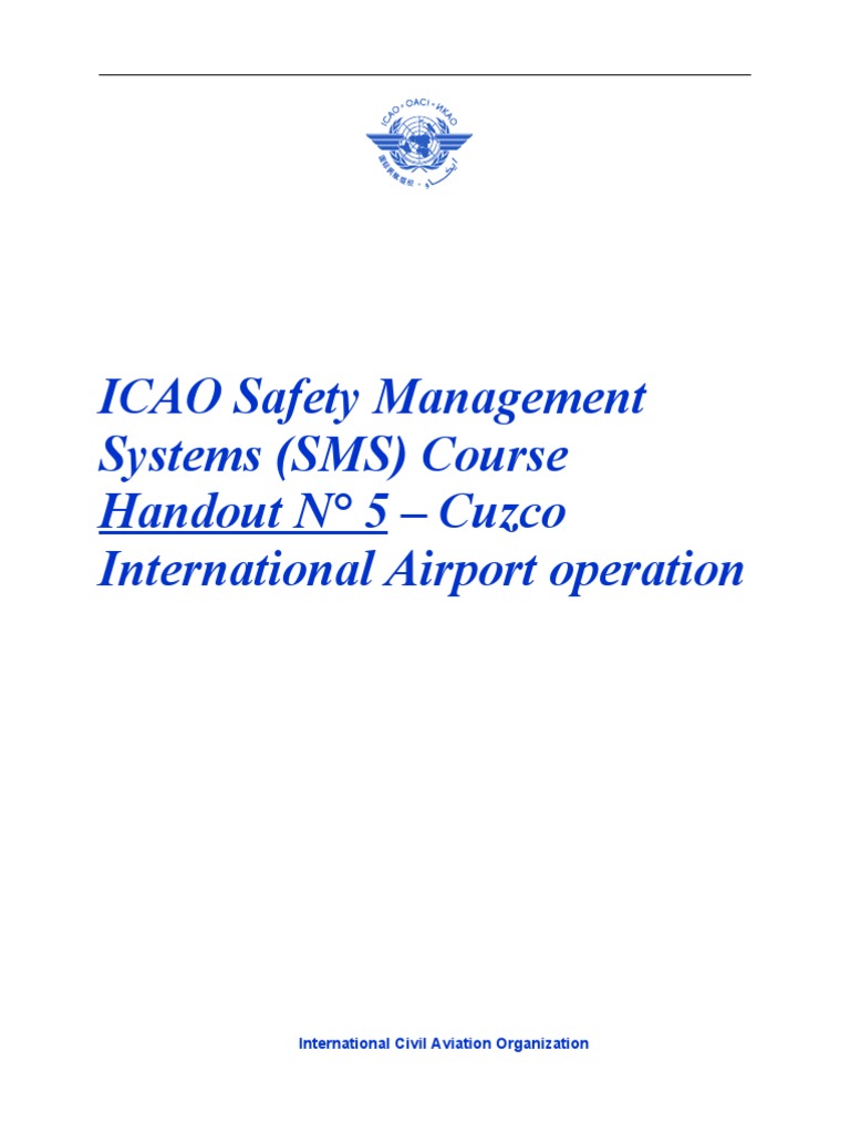 Icao Sms Handout 05 - (r13) 09 (E) | PDF | Risk | Airport